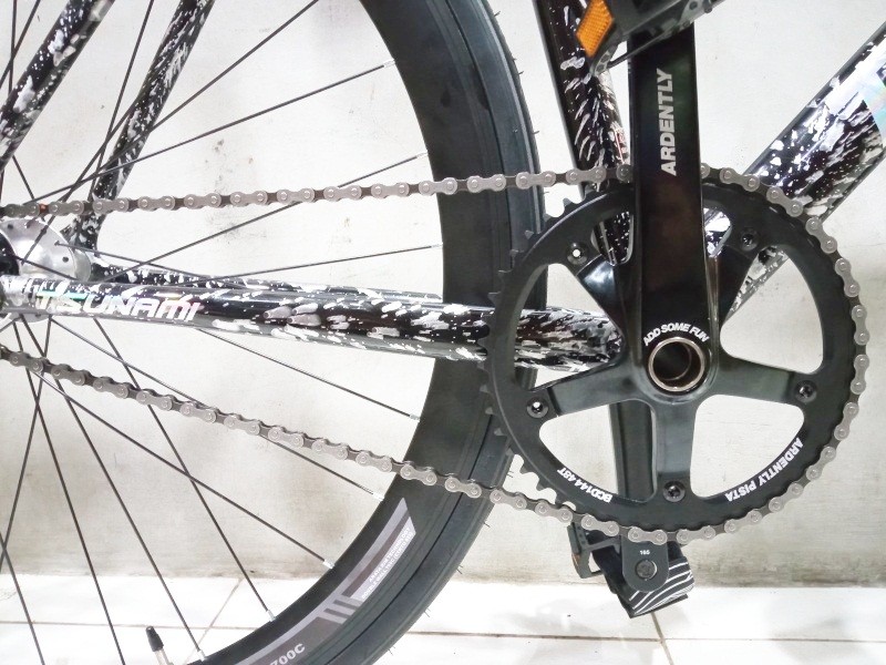 Sepeda Custom Tsunami SNM 100 HT & High Flange Hub with Bullhorn ...